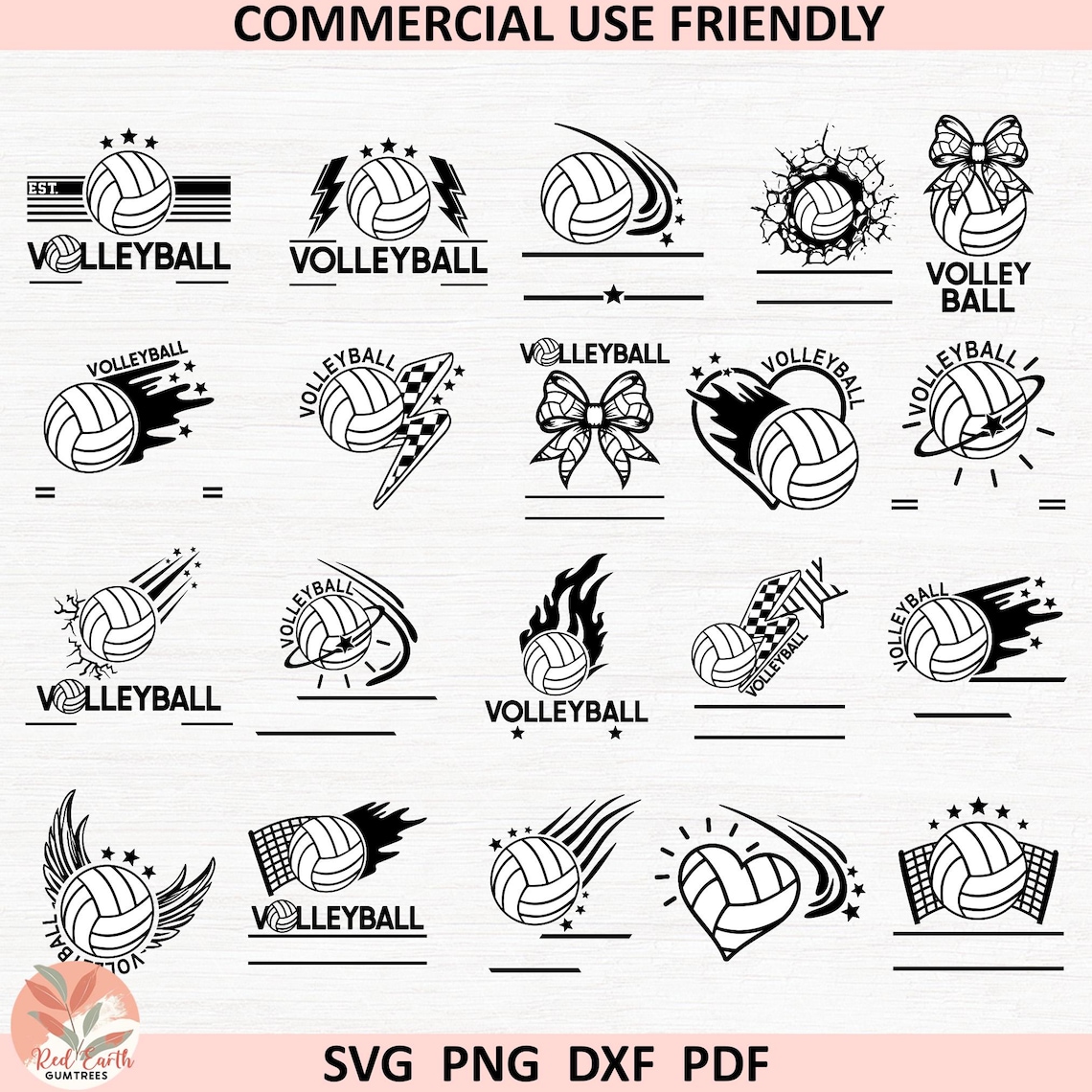 Volleyball SVG Bundle, Volleyball Team Logo Bundle, Volleyball Clipart ...