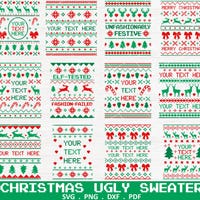 Ugly Christmas Sweater Svg Bundle, Ugly Sweater Svg for Christmas ...