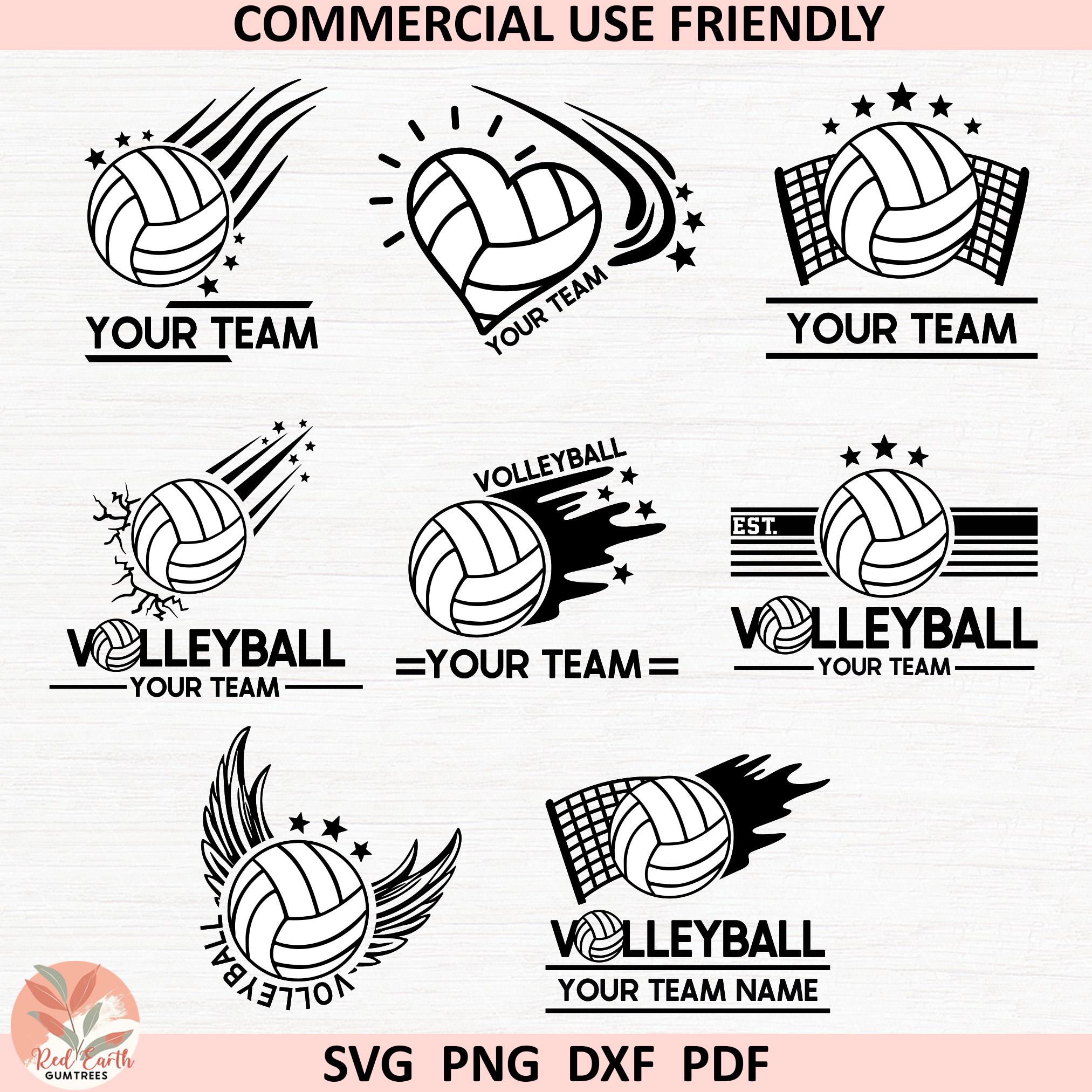 Volleyball SVG Bundle, Volleyball Team Logo Bundle, Volleyball Clipart ...