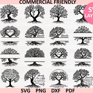 Family Tree SVG Bundle,tree of Life Svg,family Tree Split Monogram ...