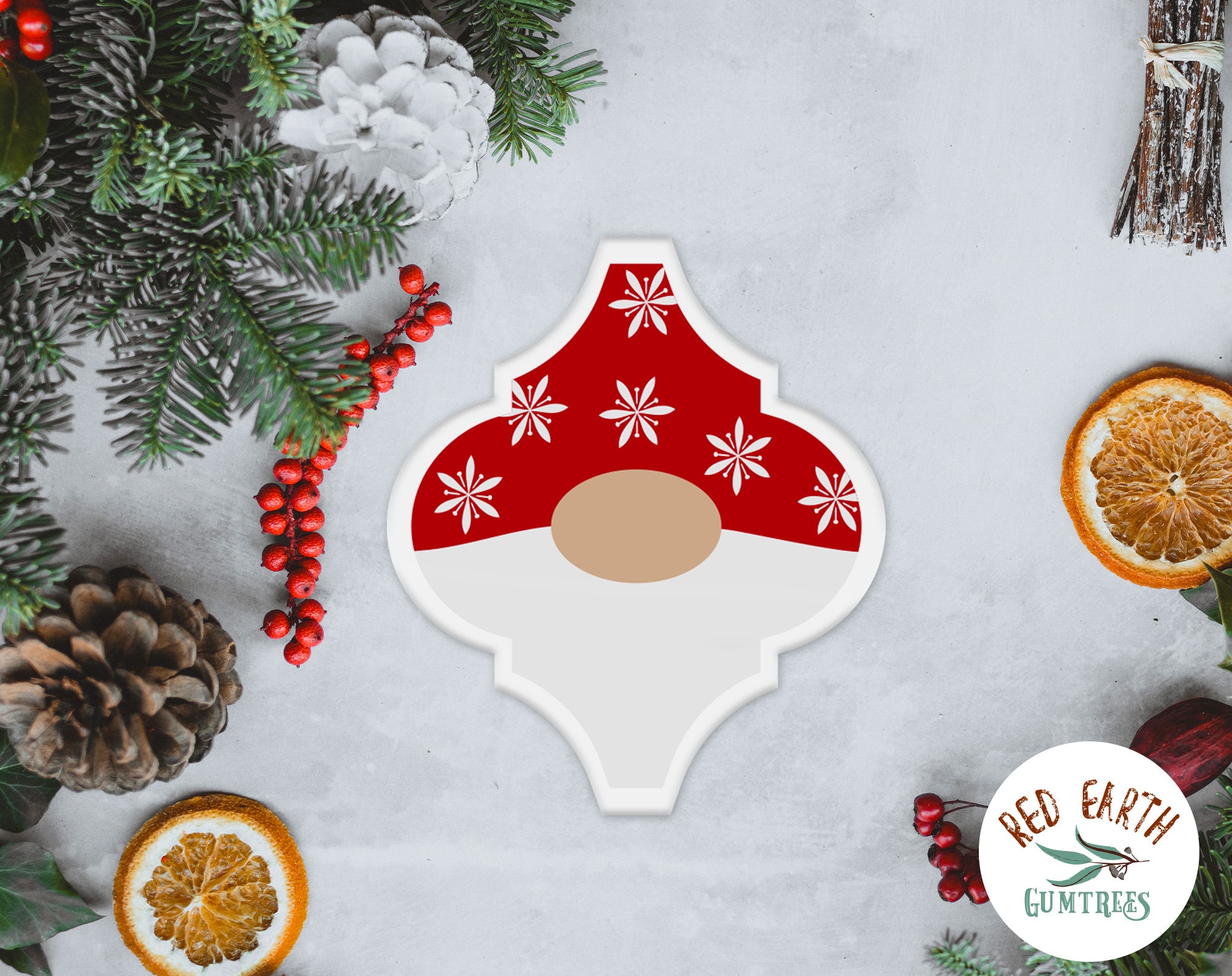 Arabesque Christmas Tile Ornament Bundle Svg Santa Elf Tile Etsy