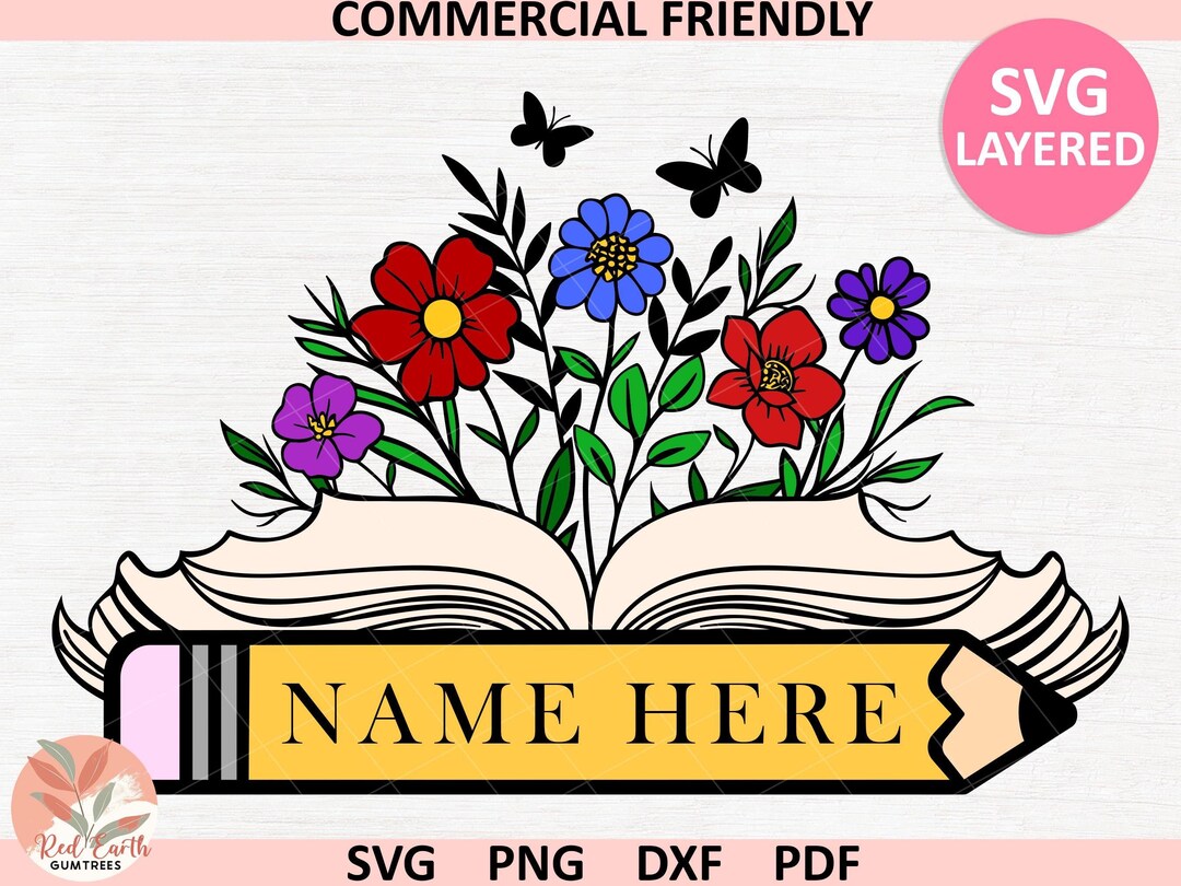 Teacher Monogram SVG, Floral Teacher Svg, School Monogram SVG, Teacher ...