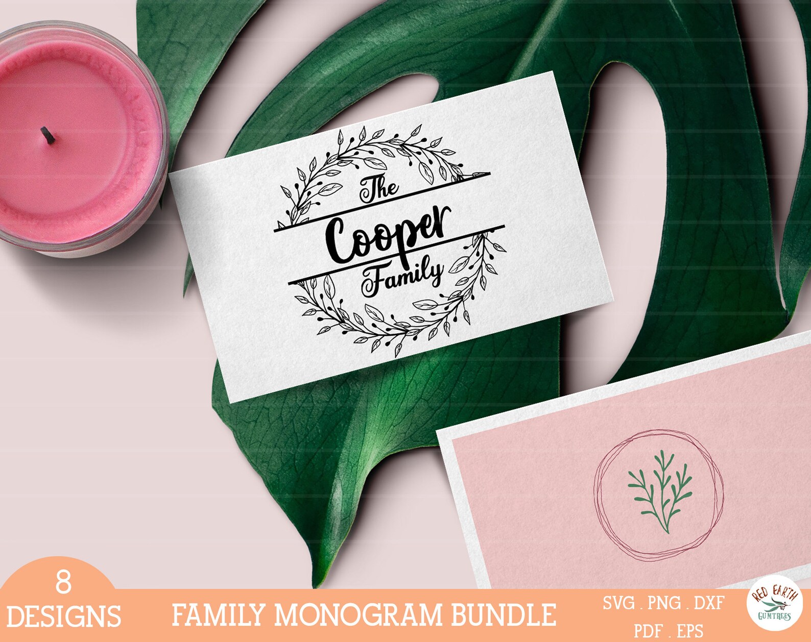 Family Monogram Frames Bundle,family Sign Making Decal,family Laurel ...