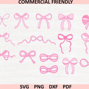 Hand Drawn Coquette Bow Frames Svg Bundle,trendy Coquette Bows Svg Png ...