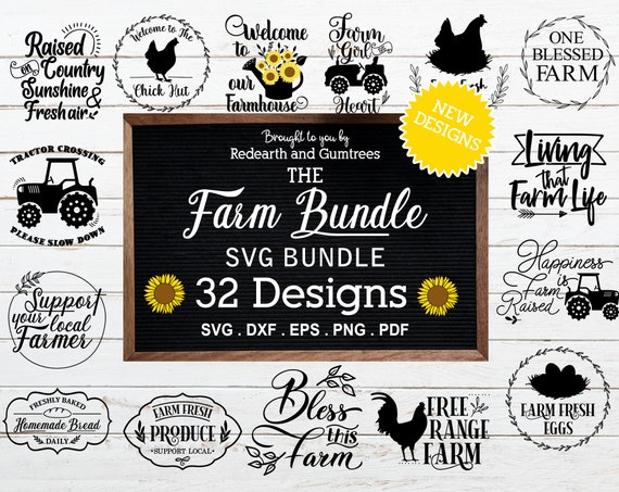 Farm Sign Making Bundle Svgfarmhouse Svgfarm Fresh | Etsy