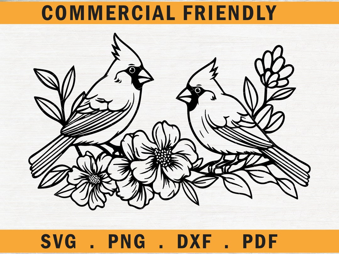 Christmas Cardinal Bird SVG, Cardinal Bird on Tree Branch,christmas Red ...