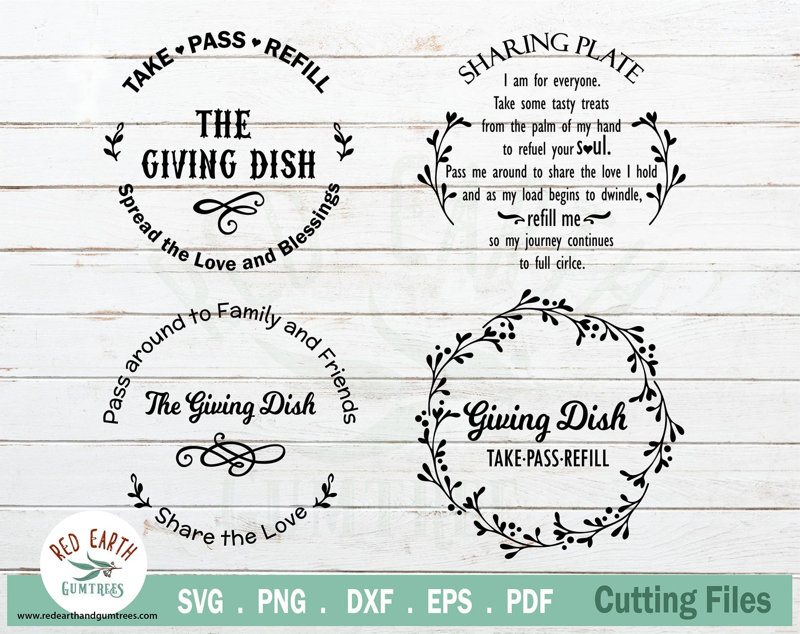 Giving Plate Bundle Sharing Plate Bundle Giving Dish Svg - Etsy