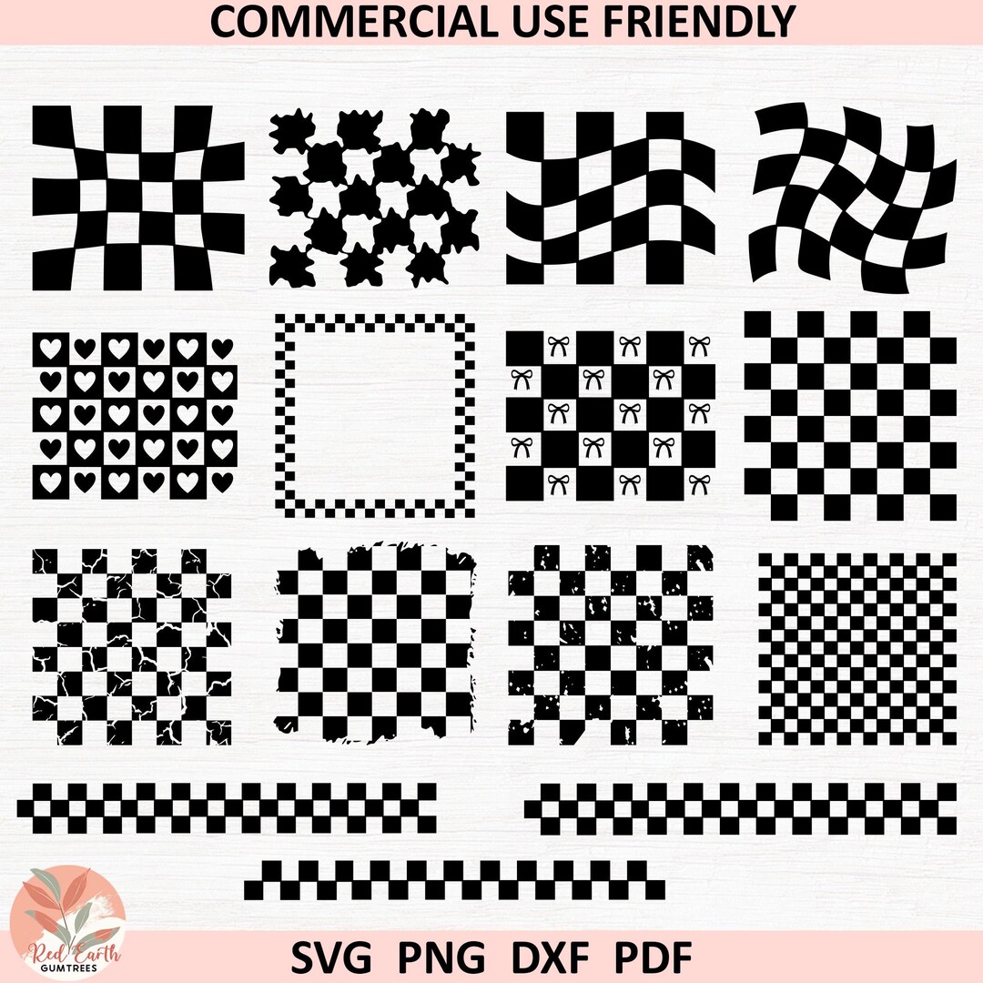 Checkers Svg Bundle, Distressed Checkers Svg Png, Checkers Frame Svg ...