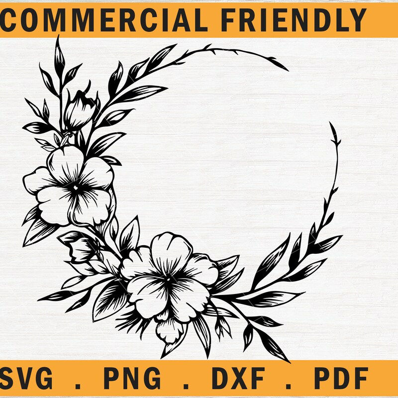 Flower Monogram Svg - Etsy