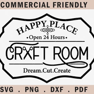 Craftroom Sign Making Decal, Craft Room Frame Decal Svg,craft Room Open ...