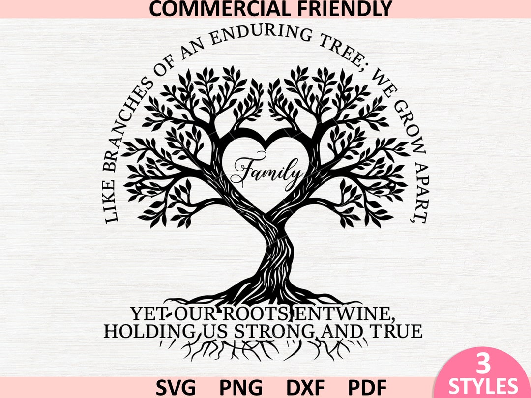 Family Tree SVG, Tree of Life Svg, Family Tree Quote Svg,last Name ...