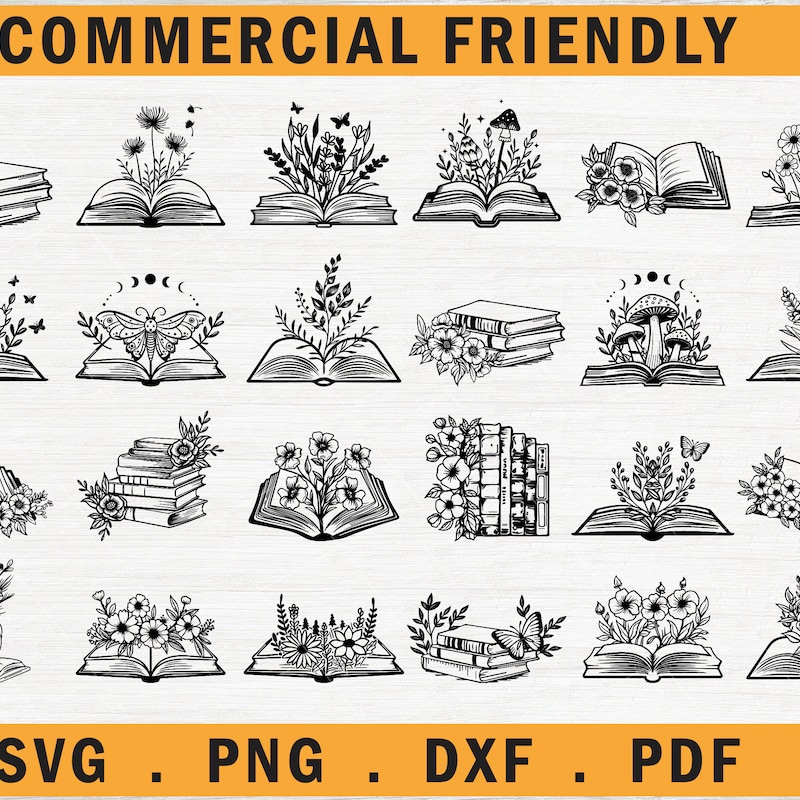 Book Svg - Etsy