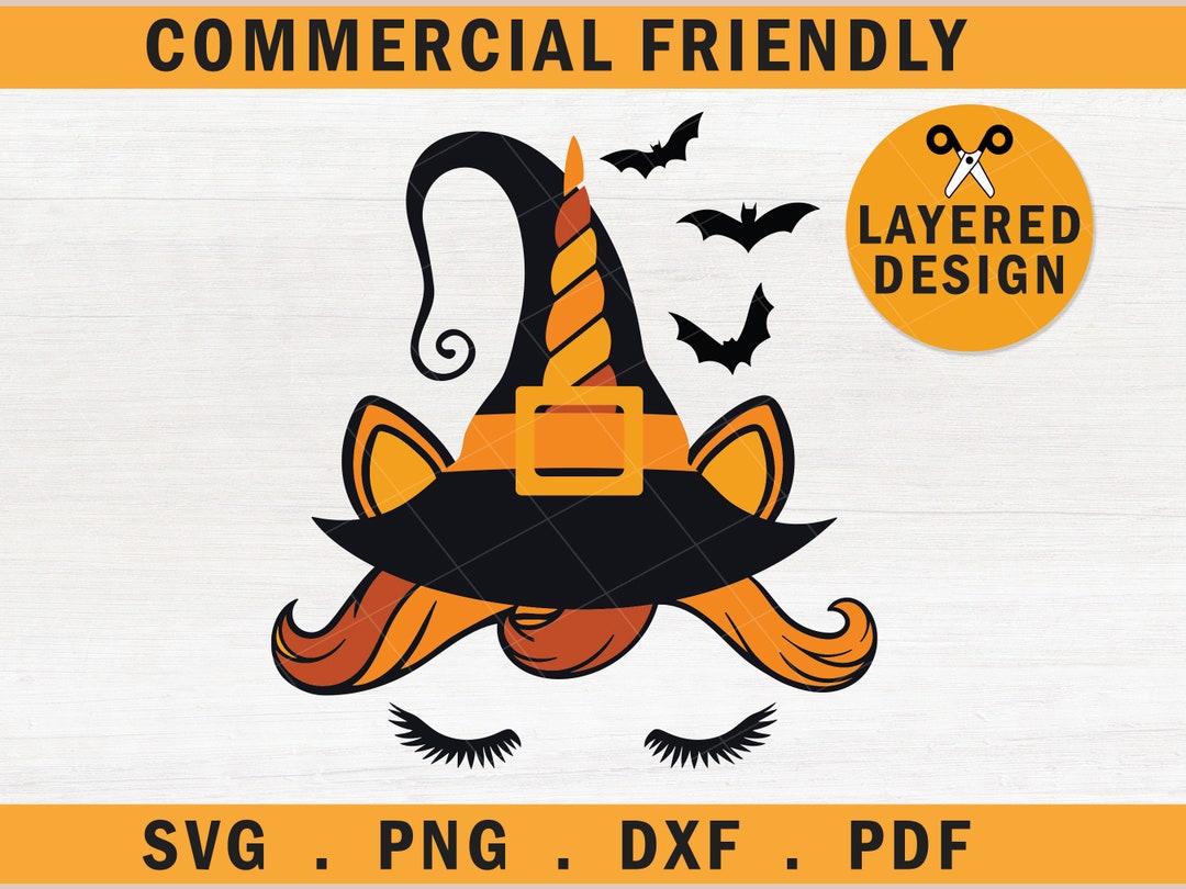 Witch Unicorn SVG Halloween Unicorn Hat Svg Witch Svg - Etsy