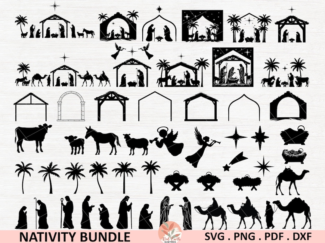 Weihnachtskrippe SVG Bundle, Weihnachtskrippe diy svg, Krippe Ornament ...