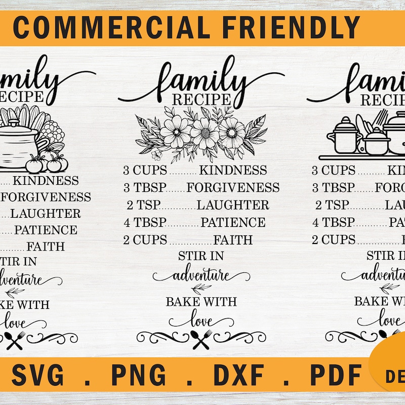 Recipe Svg - Etsy