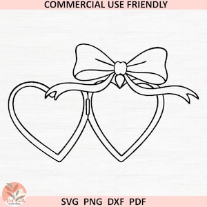 Coquette Heart Locket SVG PNG, Preppy Valentines Bow Coquette Clipart ...