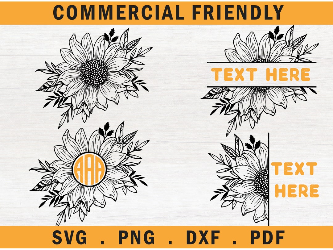 Sunflower SVG Bundle, Sunflower SVG, Flower Bundle Svg, Sunflower ...