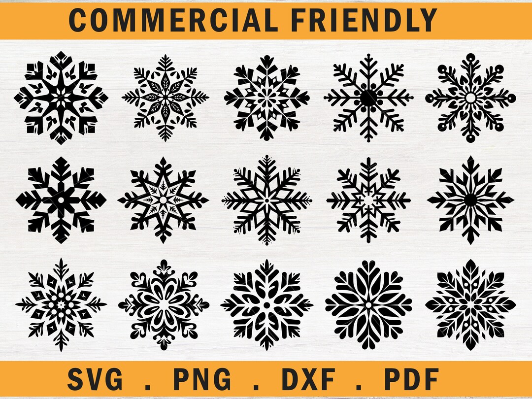 Snowflake SVG Snowflake Bundle Svg Flake Winter SVG - Etsy
