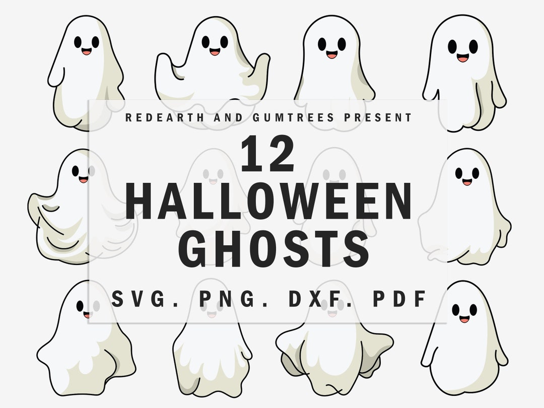 Halloween Ghost Bundle SVG Halloween Spooky Ghost Svg Bundle Cricut ...