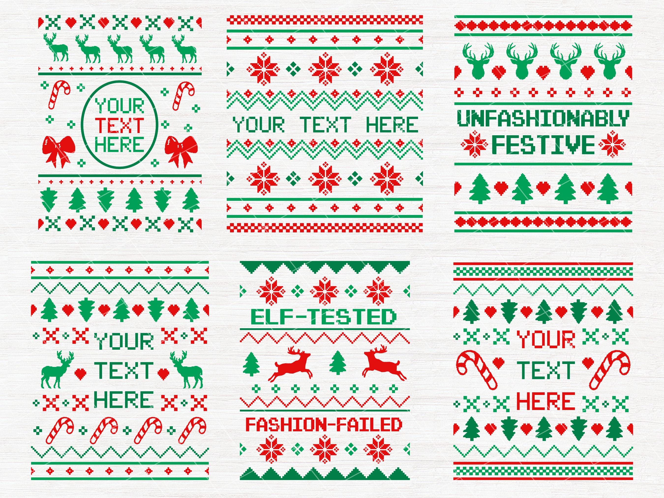 Christmas Ugly Sweater SVG Bundle, Christmas Ugly Sweater Templates ...