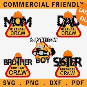 Huge Construction Birthday Bundle Svg, Under Construction Elements Svg ...