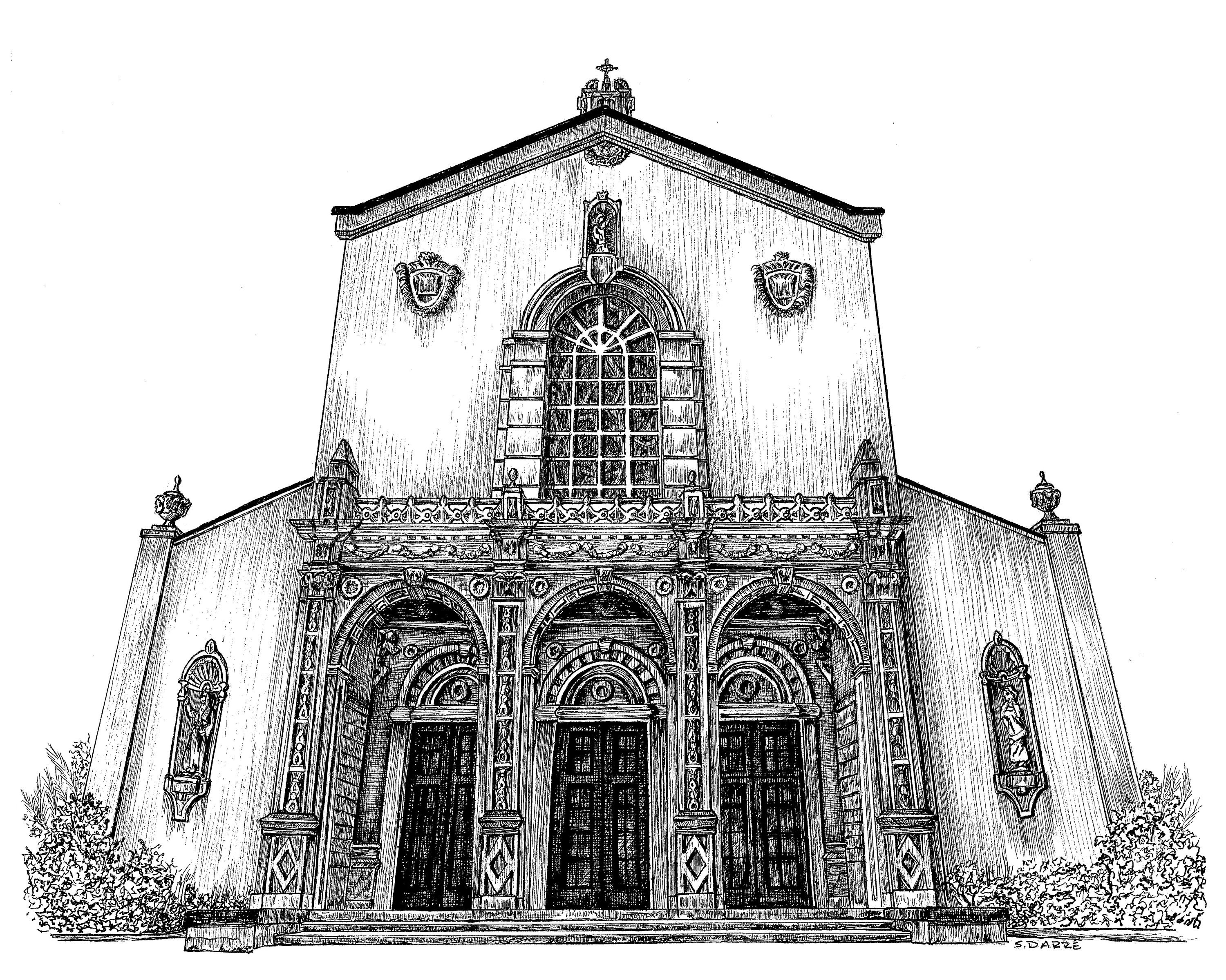 St. Anthony of Padua Church Print: New Orleans Pen and Ink Sketch - Etsy