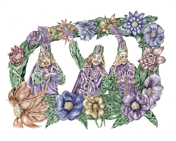 Mardi Gras Float Drawings