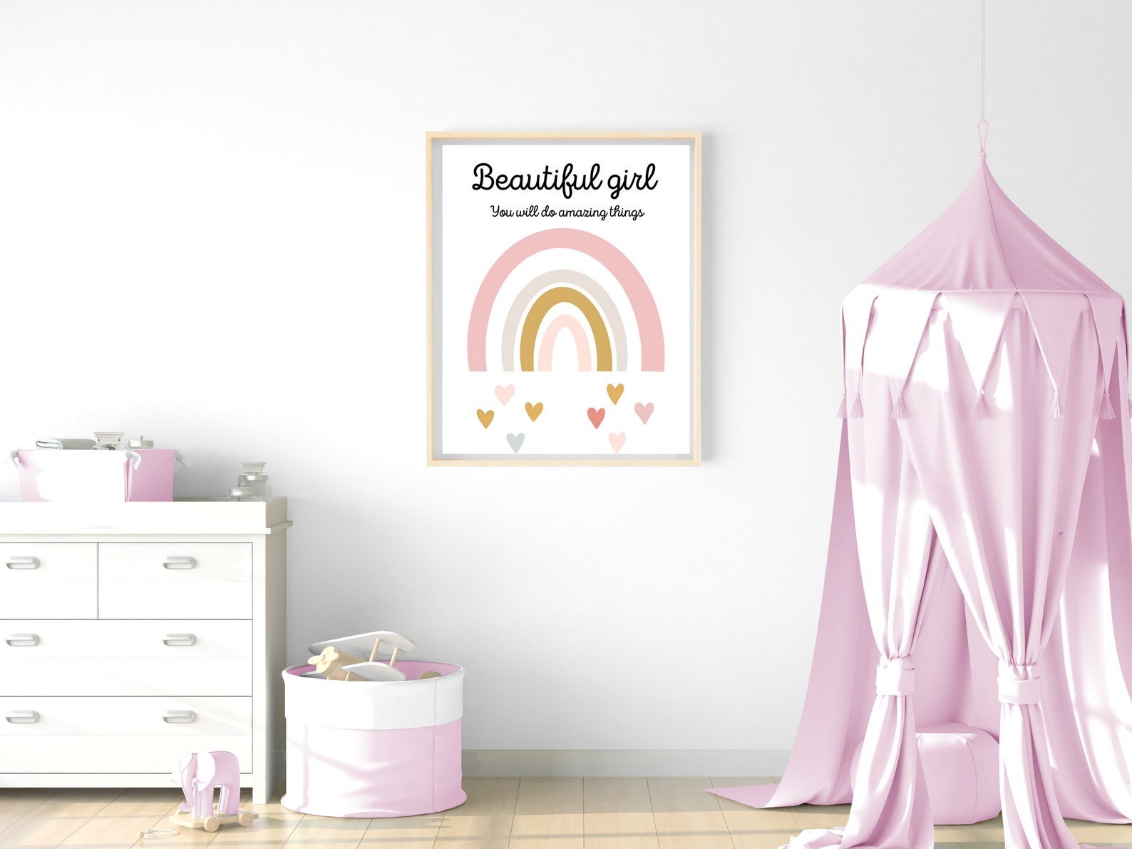 Beautiful Girl Room Decor Rainbow Sign, Girls Room, Printable Sign ...