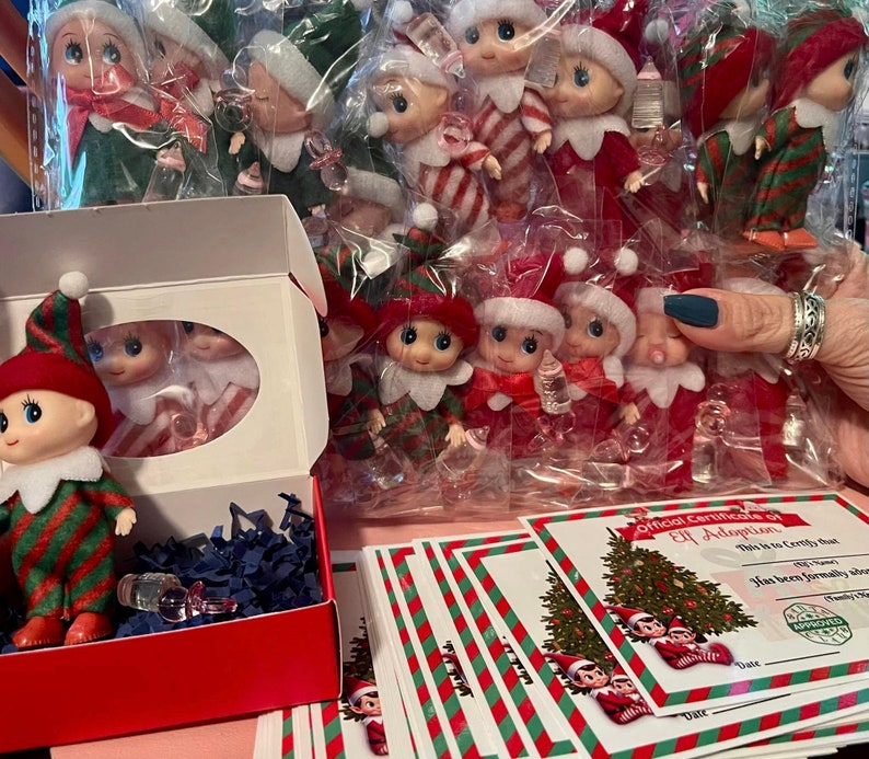 Tiny Baby Elf, Christmas, Baby Elf Adoption, Elf Adoption Certificate ...