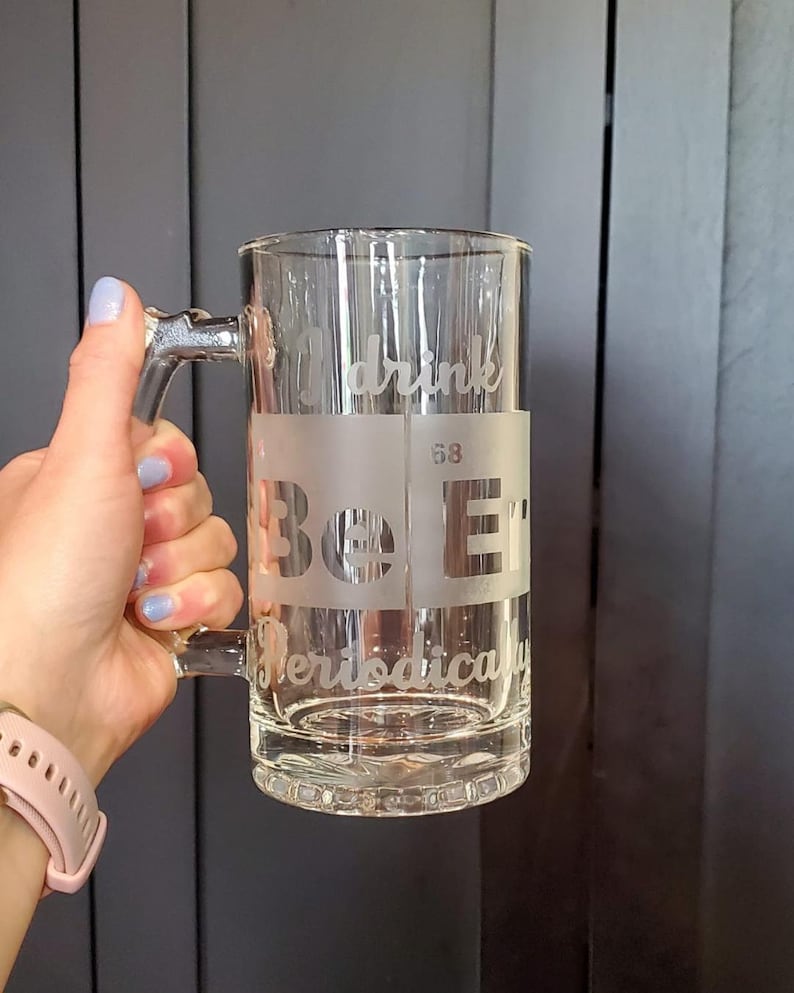 Custom Etched Glass Mug - Etsy