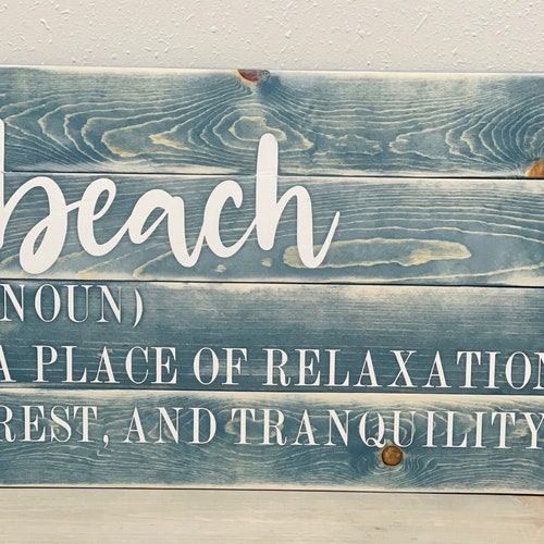 Mini Happiness Comes in Waves Sign Beach Decor Beach Sign | Etsy