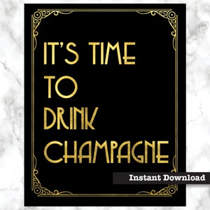 Great Gatsby Party Decoration, Black and Gold Decorations, Art Deco ...