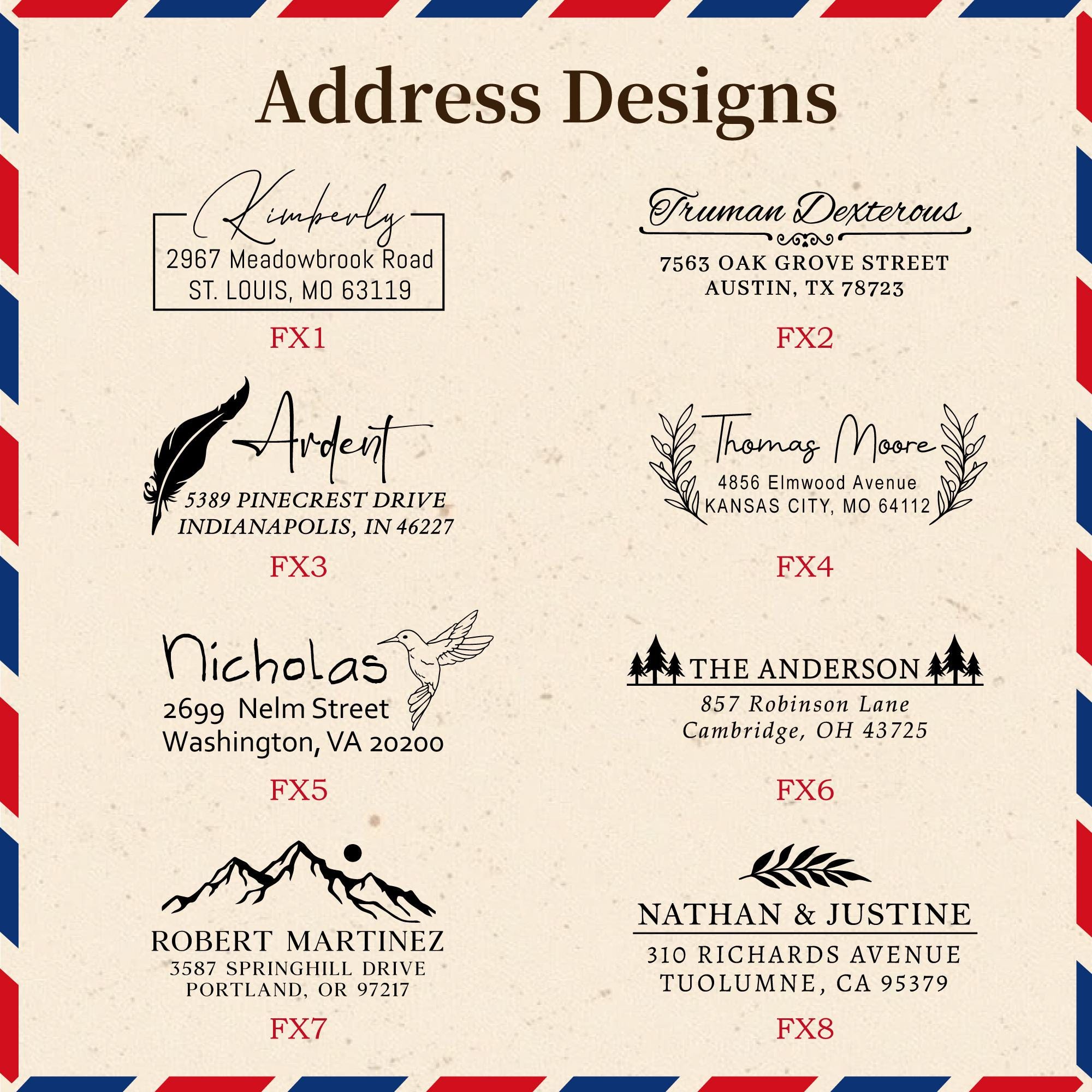 Personalized Address Stamp, Return Address Stamp, Home Address Stamp ...