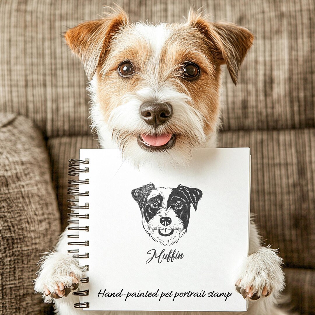 Custom Pet Portrait Stamp, Personalized Pet Stamp, Animal Stamp, Dog ...