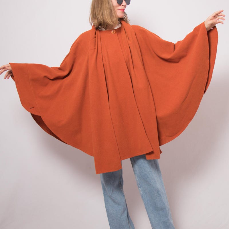 Wool Cape Coat - Etsy