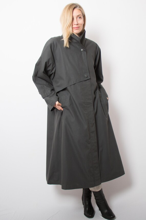 Vintage Long Duster Coat 1980s Oversized Trench Coat … - Gem