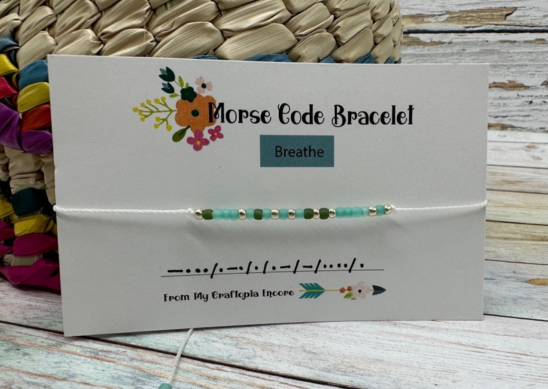 Custom Morse Code Bracelet , String Beads Bracelet, I Love You Mom ...