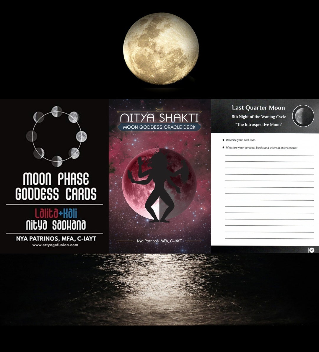 Moon Goddess 3 Pack: Moon Phase Goddess Cards, Nitya Shakti Deck, and ...
