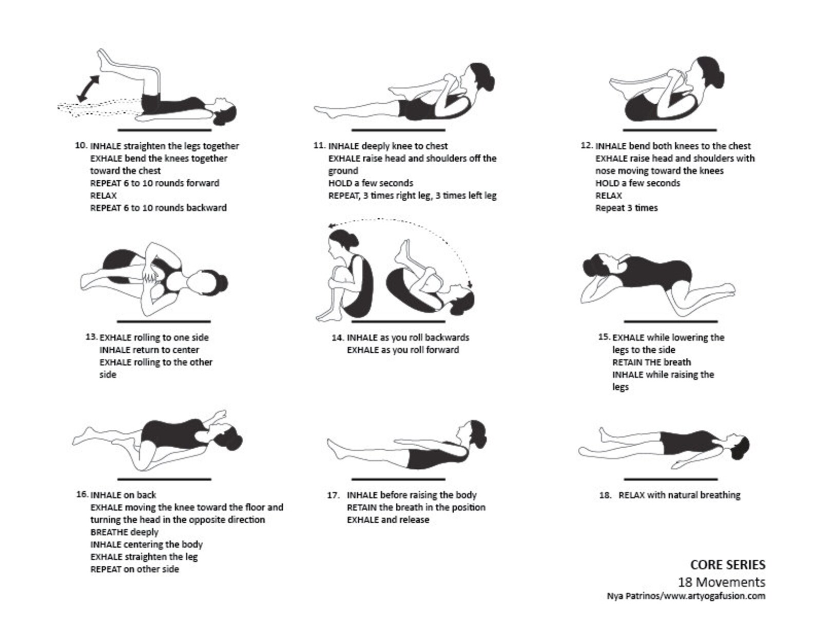 Yoga Core Series Chart: Abdominal Strengthening Poses (PDF) - Etsy