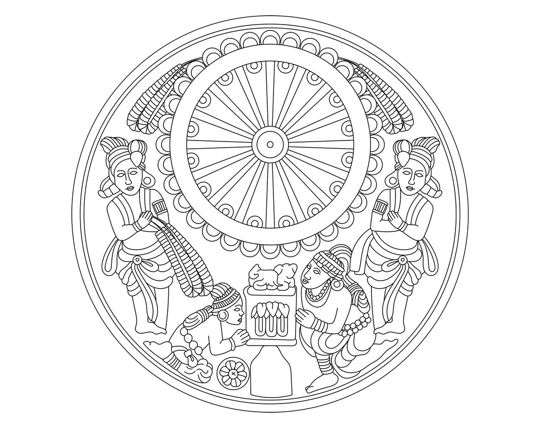 Mandala Template, Dharmachakra Mandala Template, Buddhist Mandala ...