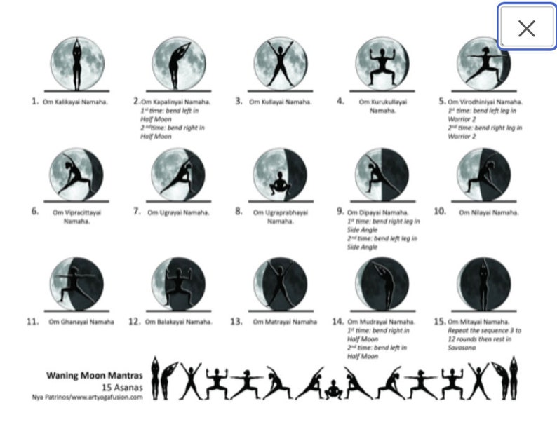 Sun and Moon Salutation Charts - Etsy