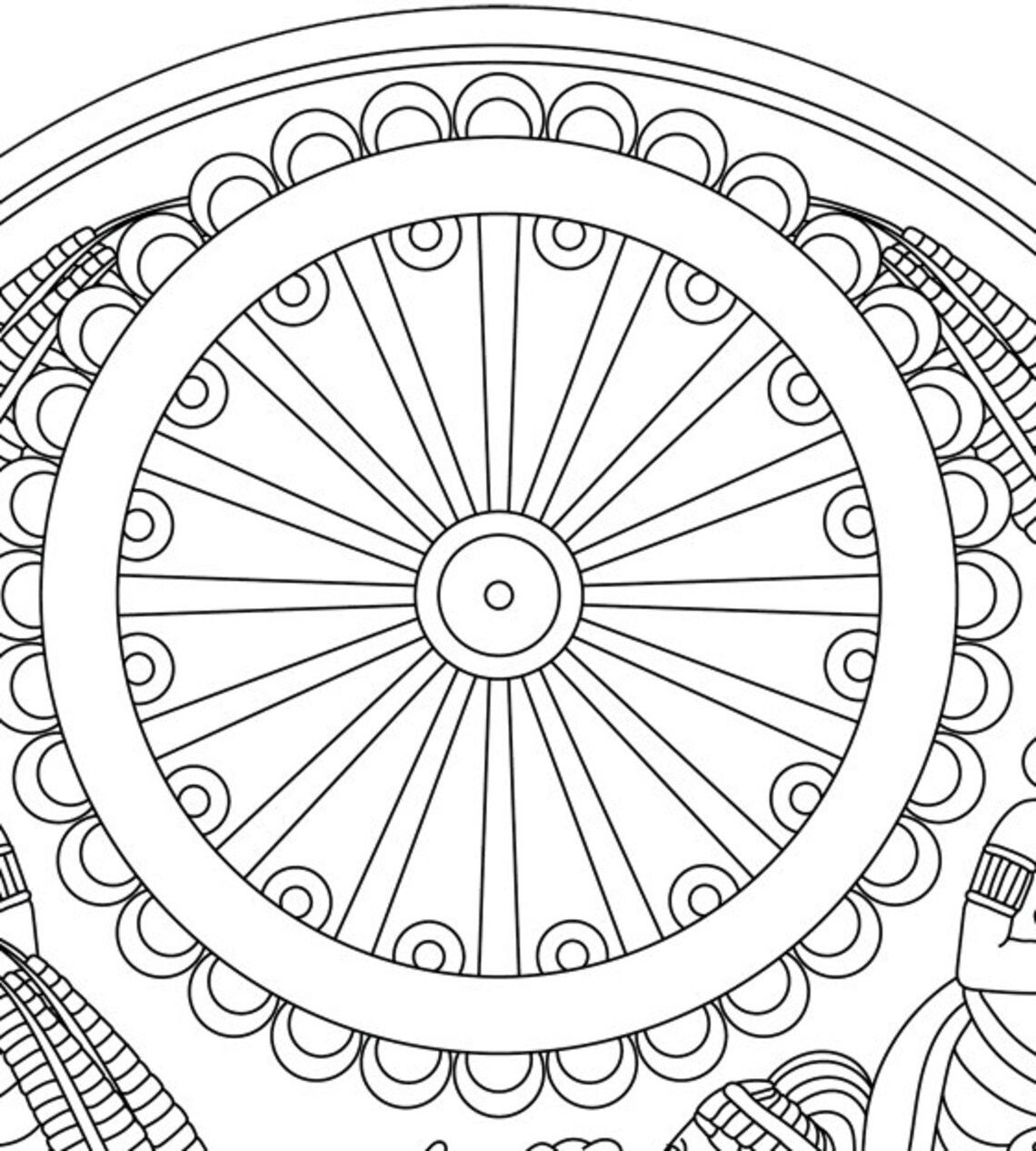 Mandala Template, Dharmachakra Mandala Template, Buddhist Mandala ...