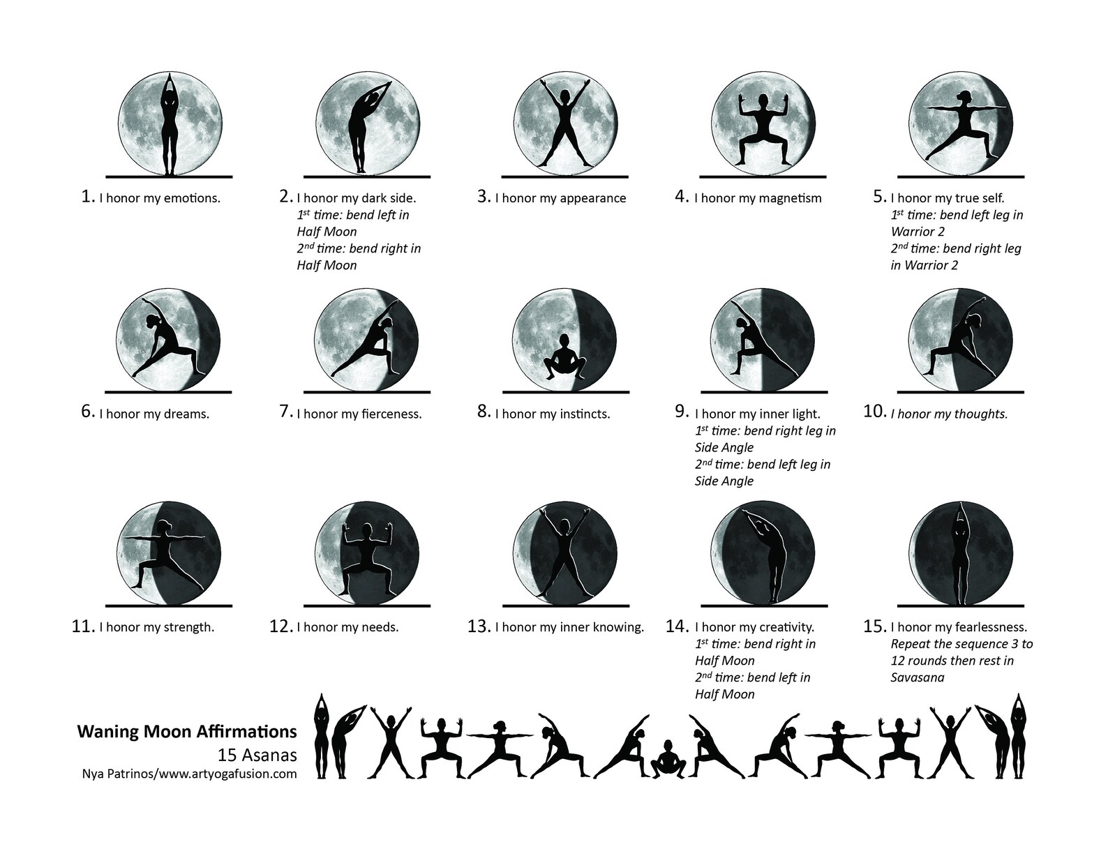 Moon Salutation Charts - Etsy