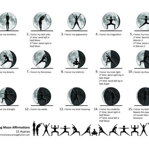 Moon Salutation Charts - Etsy