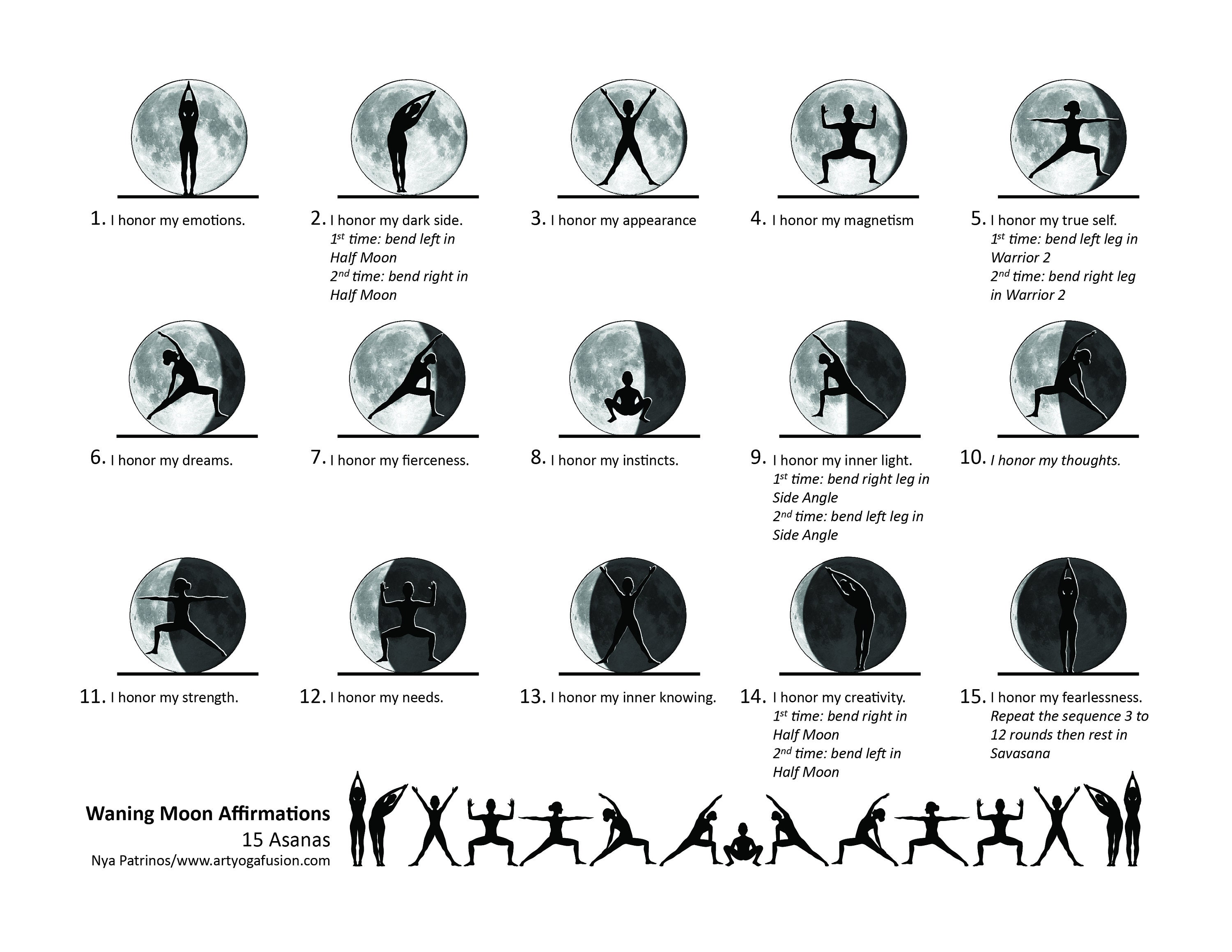 Moon Salutation Charts - Etsy