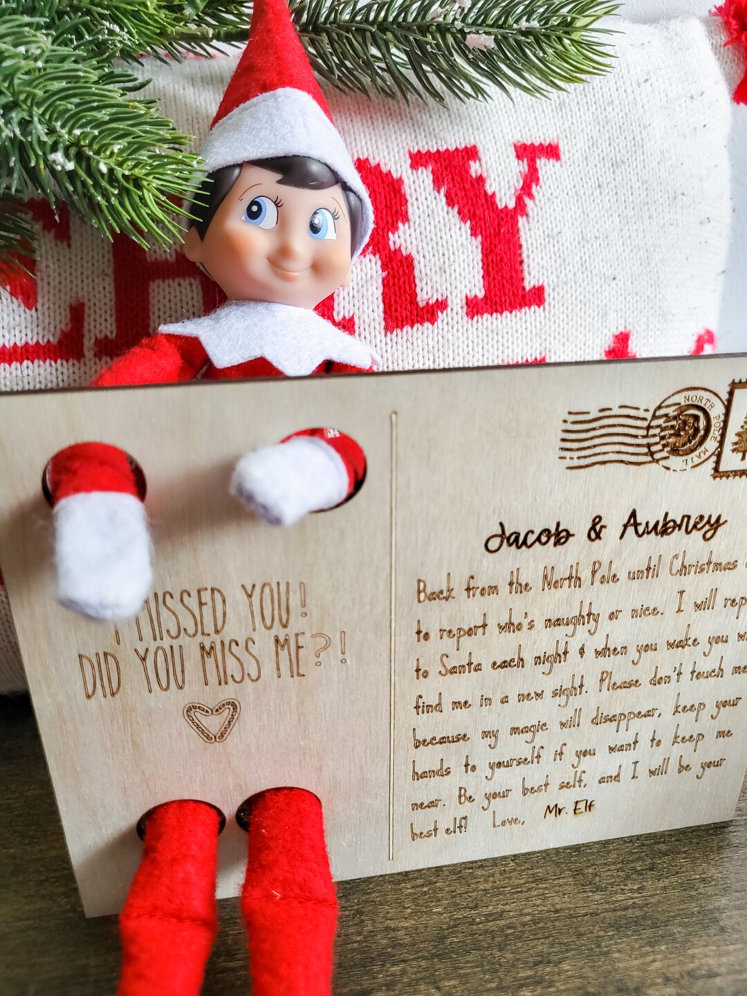 Welcome Back Elf Christmas Elf Prop Elf Arrival Postcard - Etsy