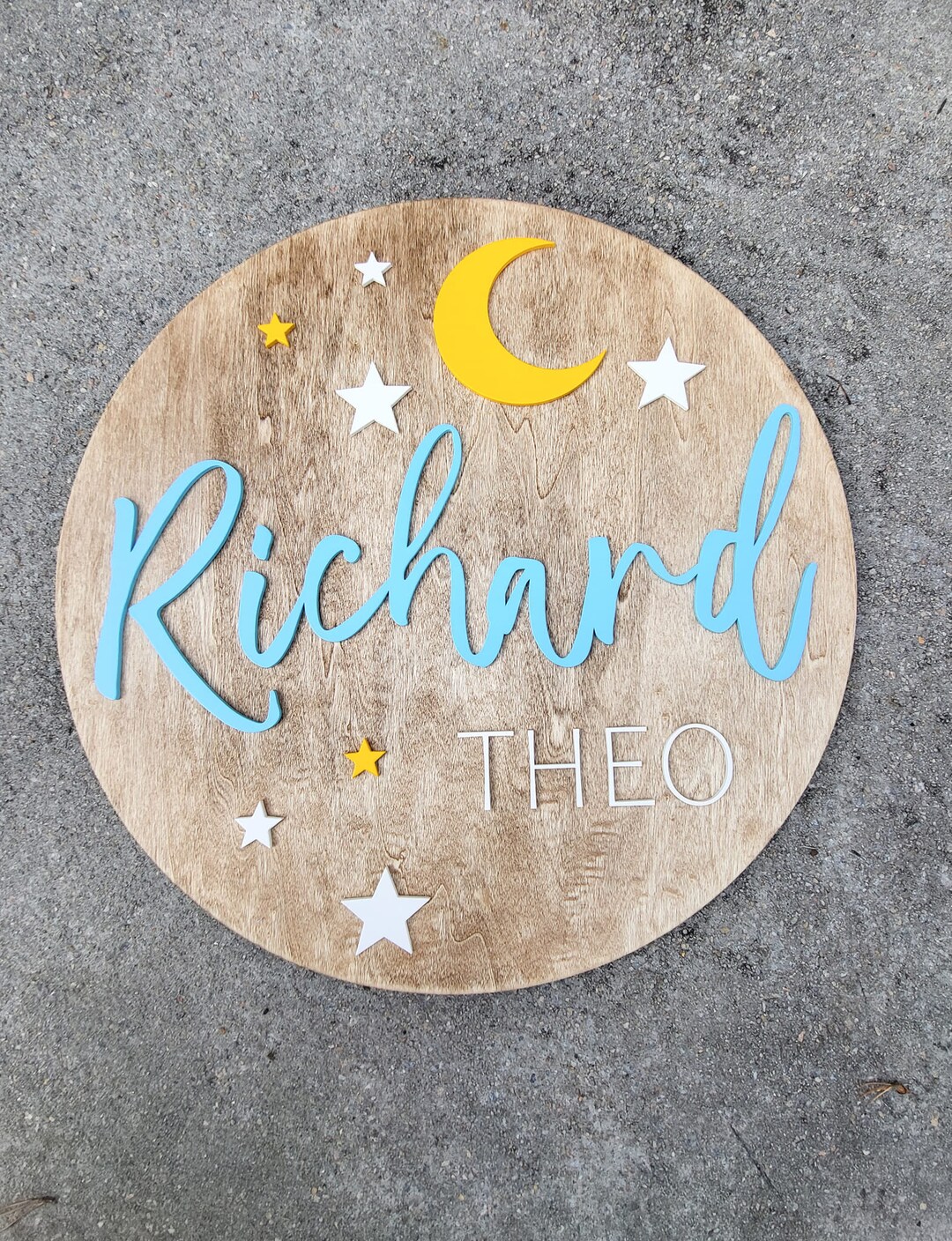 Moon and Stars Nursery Wood Sign| Moon and Stars Nursery Theme| Crib ...