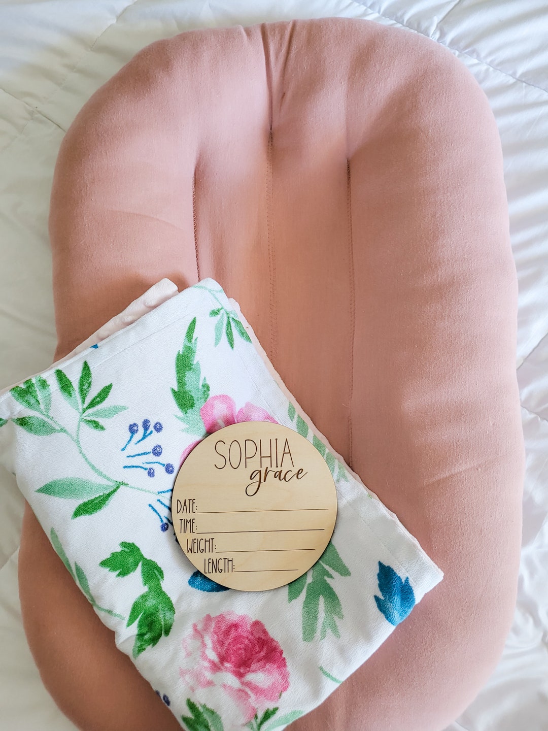 Newborn Stat Wooden Round | Birth Announcement Photo Prop | Newborn ...