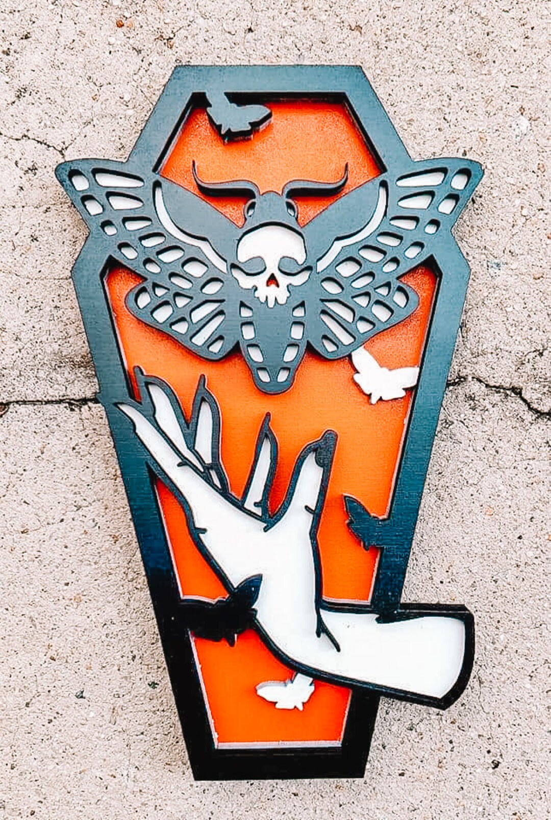 Halloween Witch Hand Death Moth Coffin Halloween Witch - Etsy
