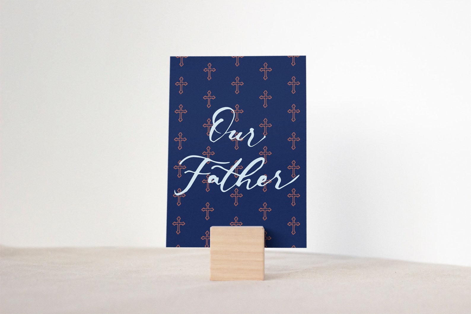 Our Father Prayer Card, Individual Prayer Cards, Catholic Art, Our ...
